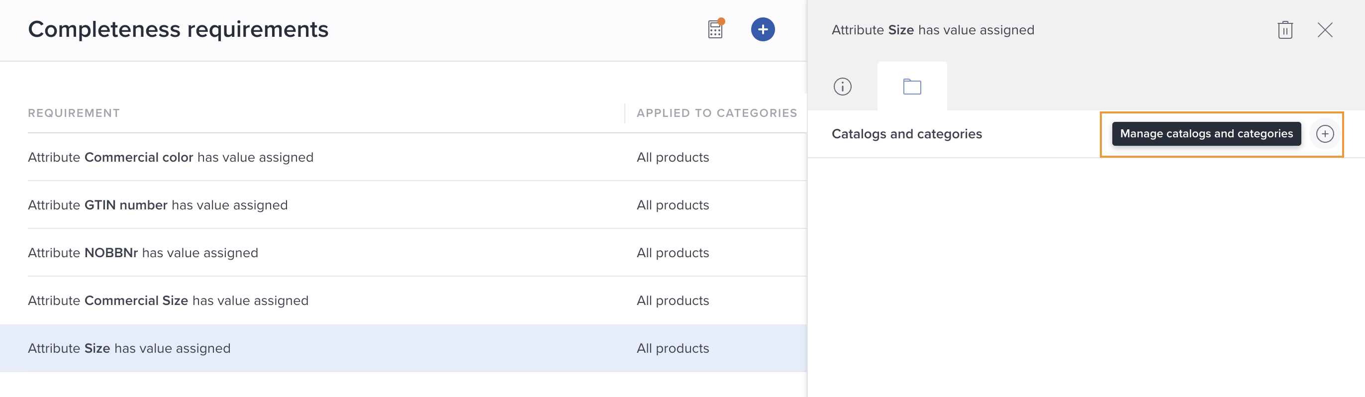 Create a completeness requirement